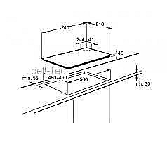 כיריים גז 5 להבות AEG HKB75540NB