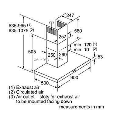 קולט אדים בוש Bosch DWB96BC50