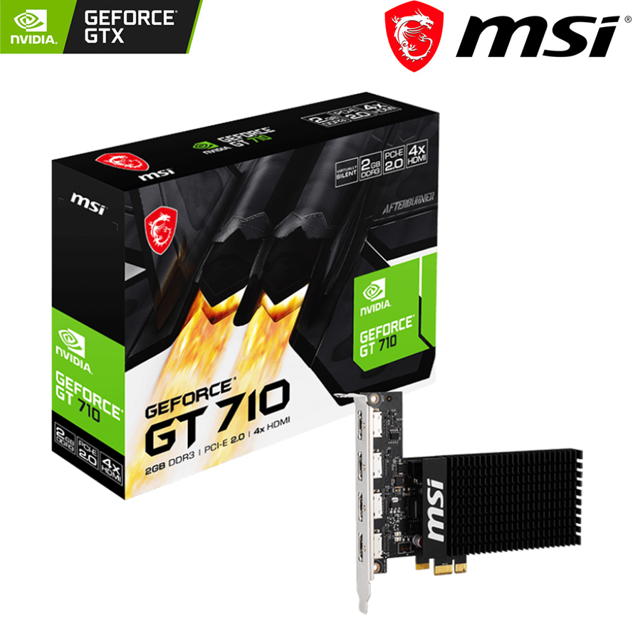 כרטיס מסך MSI - Nvidia GeForce - GT 710 - 2GD3H 4HDMI - 2GB
