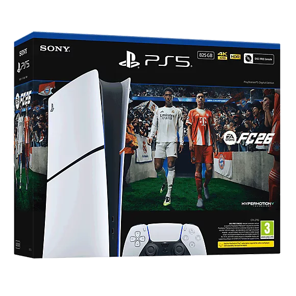 PS5 Slim Digital 825GB + EA FC 26 Bundle (CFI-2116) | פלייסטיישן 5 סלים ...